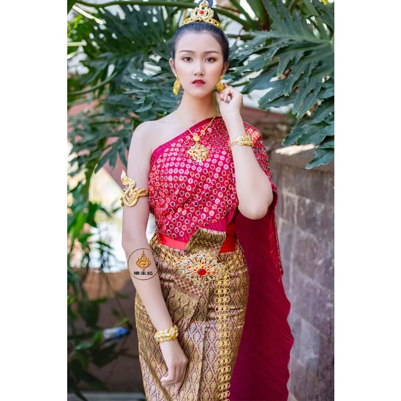 Traditional Clothing for Women Southeast Asian Style Ahom Shan Dai Custuome Songkran Ladies Top ...