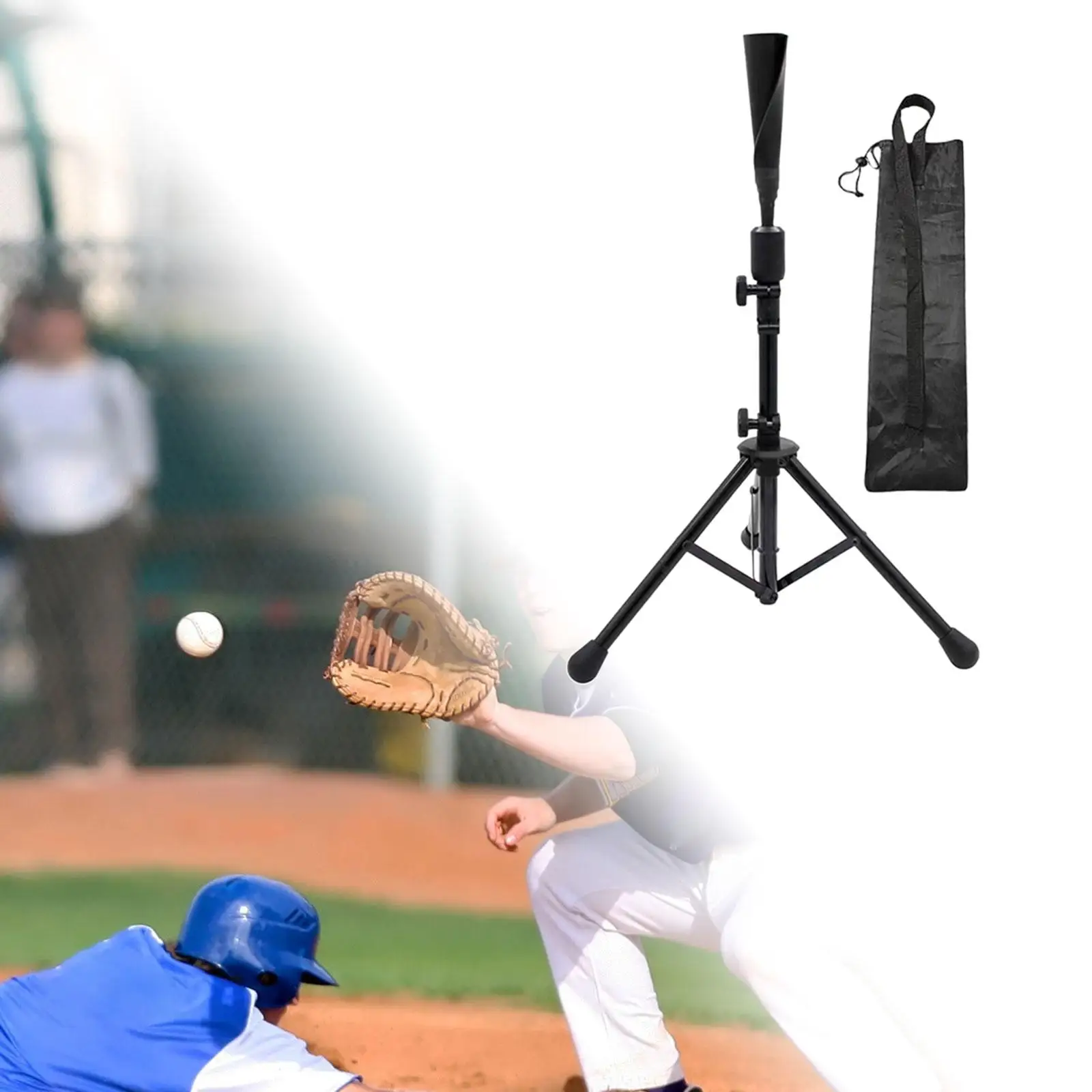 Baseball-Batting-Tee-Adjustable-Height-Training-Equipment-Exercise-Tee ...