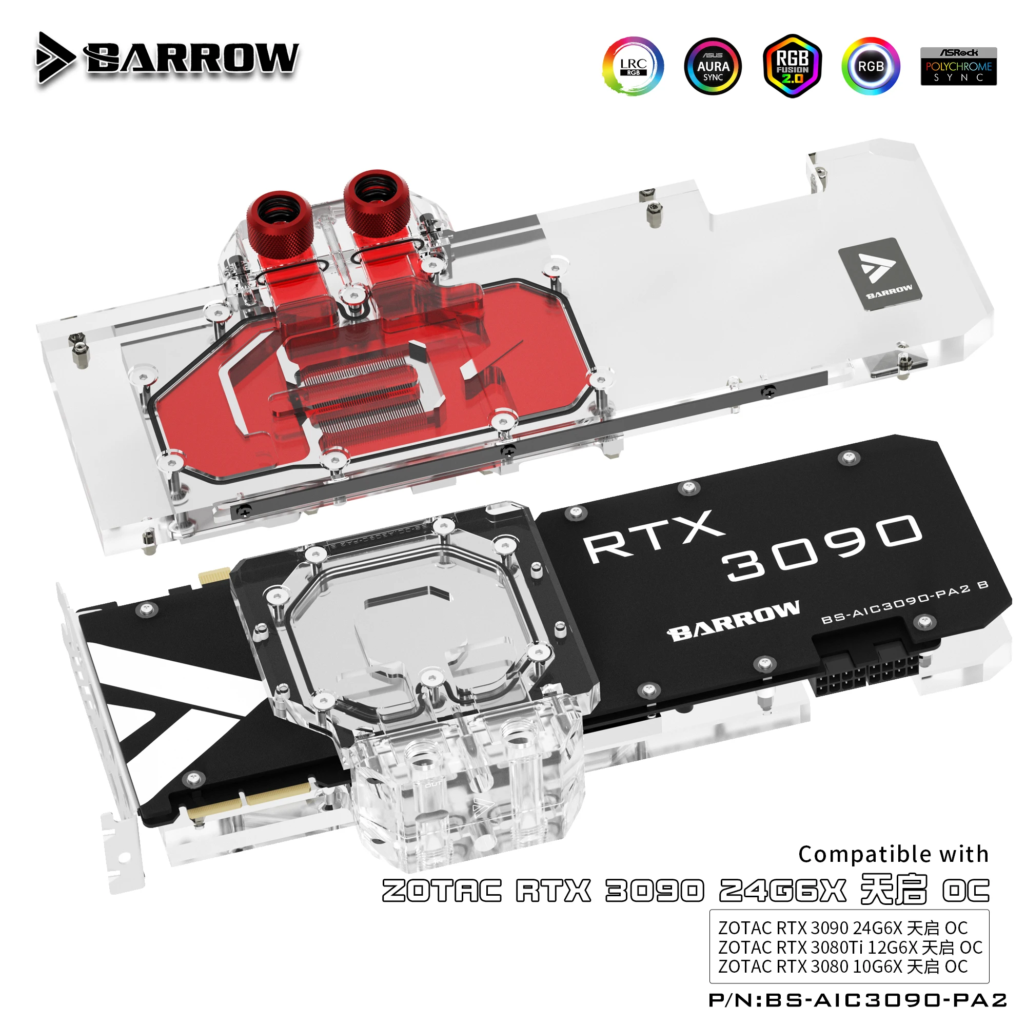 Barrow-GPU-Water-Block-For-ZOTAC-RTX-3090-3080Ti-Apocalypse-OC-Graphics ...
