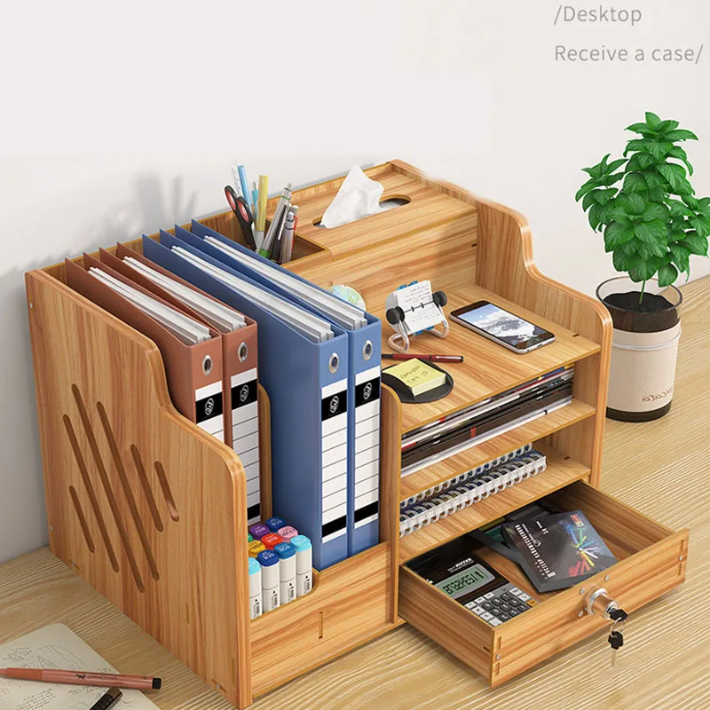 Simple-Modern-Office-Desktop-Storage-Box-Lockable-Drawer-Storage-Rack ...