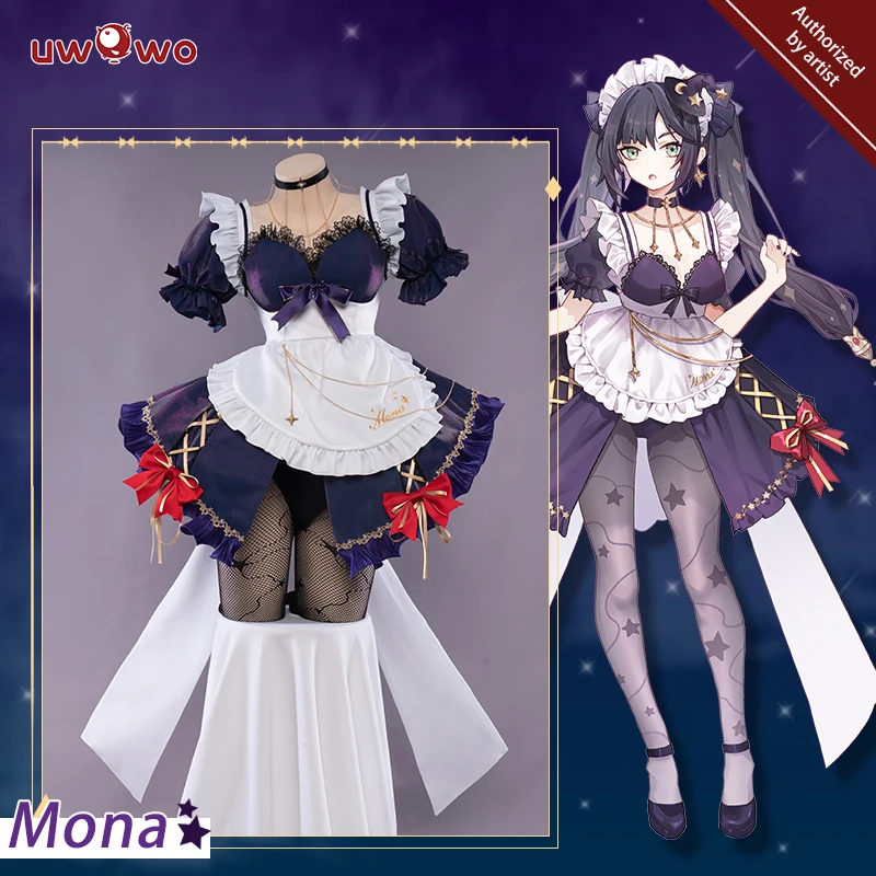 Exclusive authorization Uwowo Mona Cosplay Maid Costume Game Genshin Impact Fanart Mona Maid Ver ...