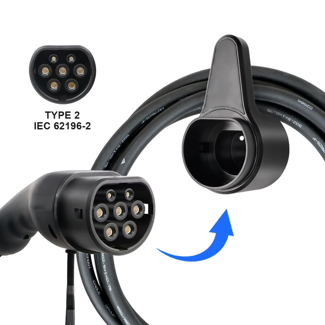 EV Charger Type 2 Plug Holder Wallbox Bracket With Cable Twining Hook ...