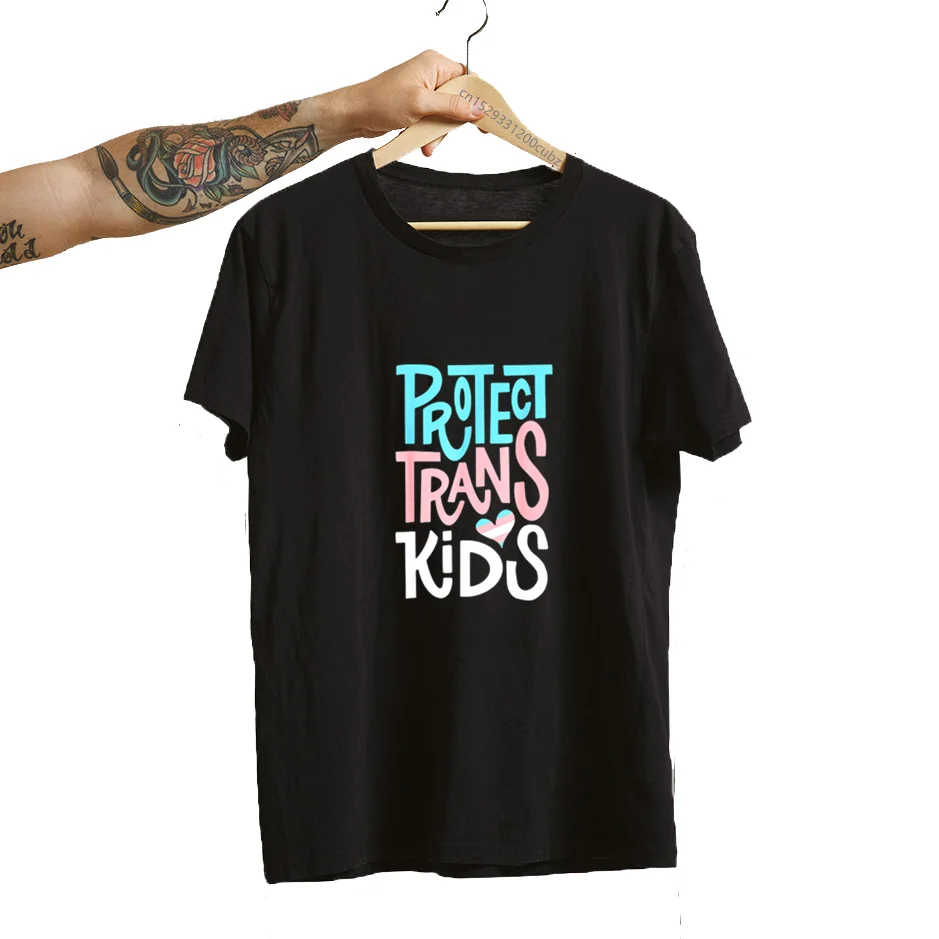 Protect-Trans-Kids-T-Shirts-CasualTrans-Pride-LGBTQ-Pride-Short-Sleeve ...