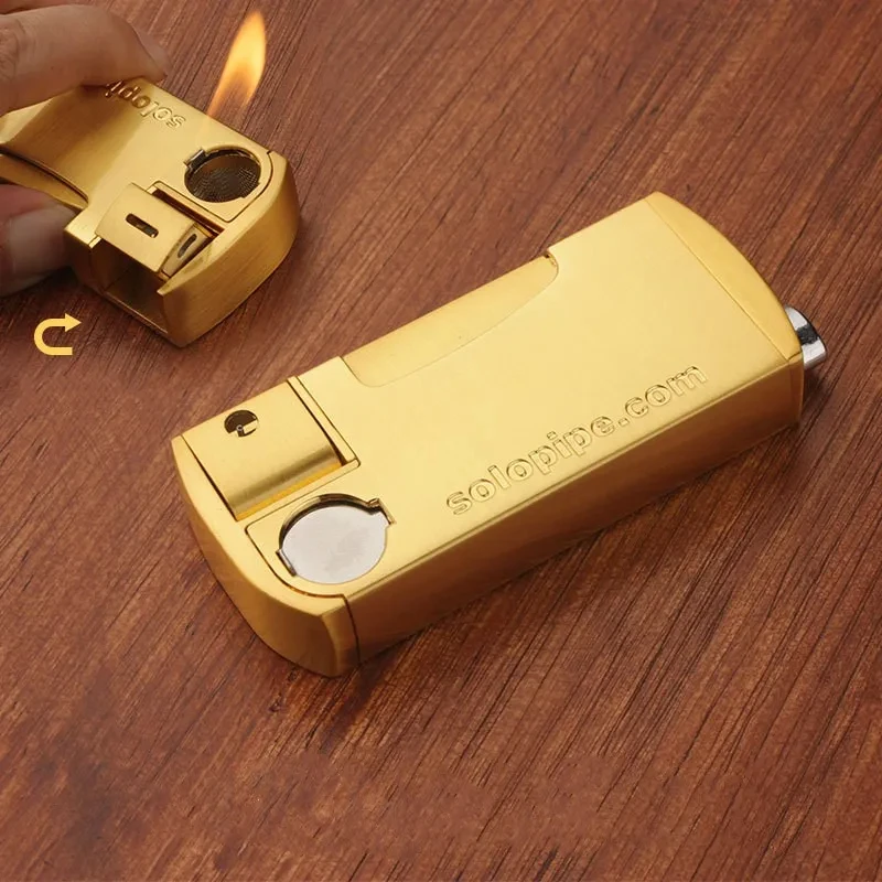 Metal-Creative-Windproof-Oblique-Flame-Butane-GasLighter-Direct-Charge ...