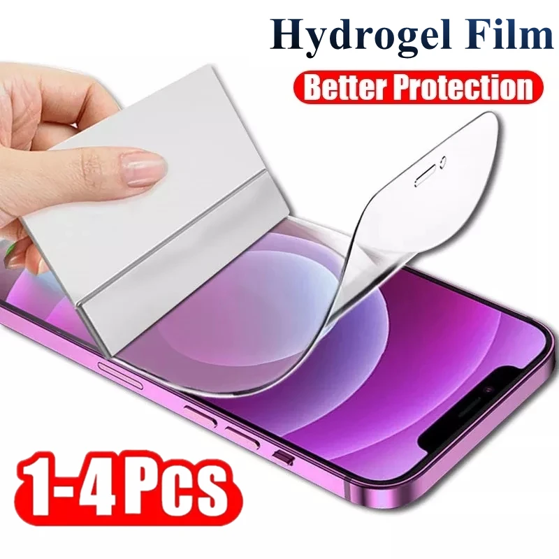 1-4Pcs Full Cover Back Hydrogel Film For iPhone 7 8 6 Plus X XR XS MAX ...