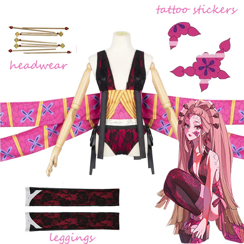 Anime Demon Slayer Kimetsu No Yaiba Daki Cosplay Costume Headwear Wig ...