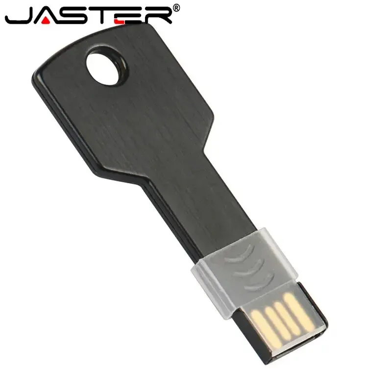 JASTER-Metal-Key-Shape-USB-Flash-Drive-64GB-Black-Pen-Drives-32GB-Stick ...