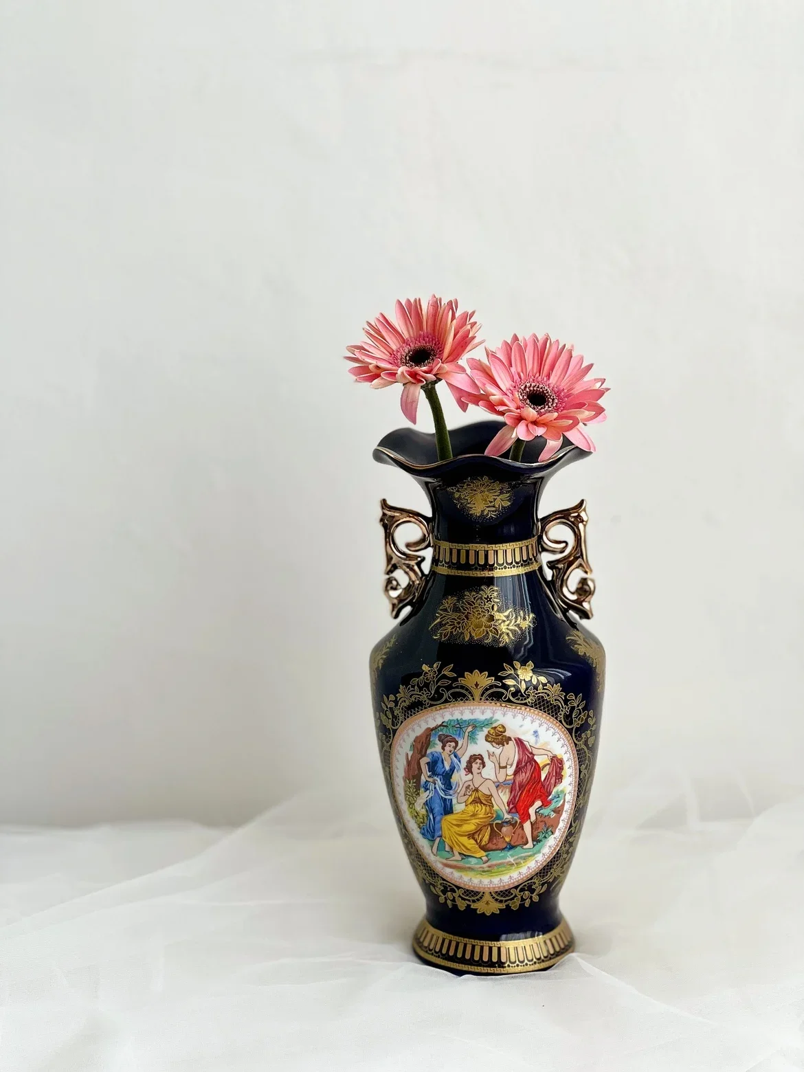 Blue-Glaze-Vintage-European-Style-Vase-Character-Flower-Ceramic-Vase ...