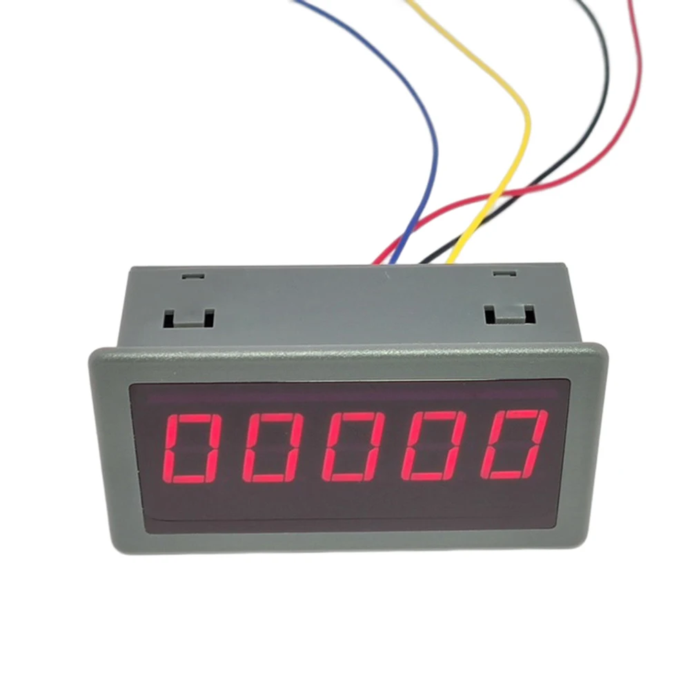 DC-5V-24V-5-Digit-LED-Display-Tachometer-RPM-Speed-Meter-Panel-5135FR ...