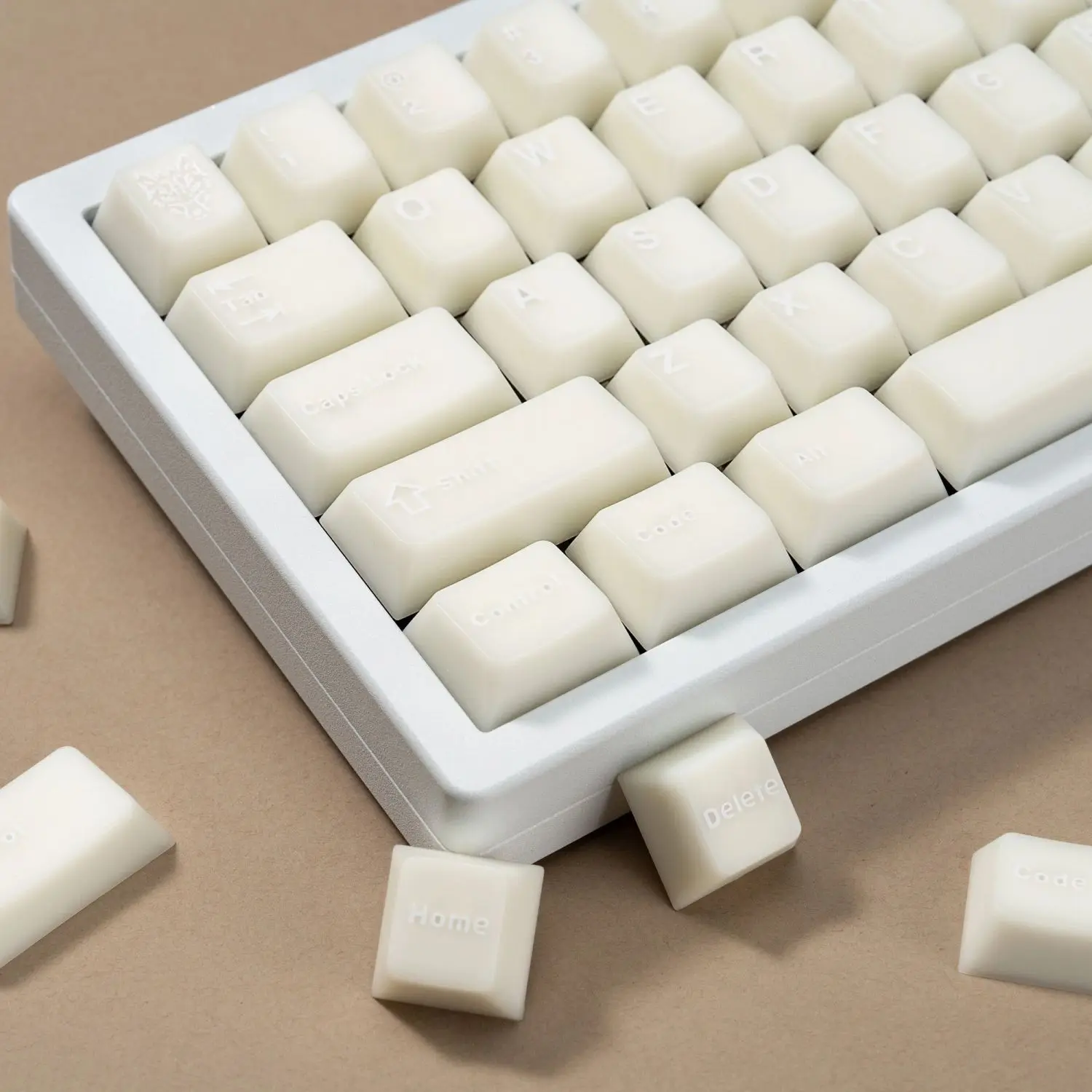 114-Keys-PBT-Milk-White-Keycaps-Cherry-Profile-Double-Shot-Keycap ...
