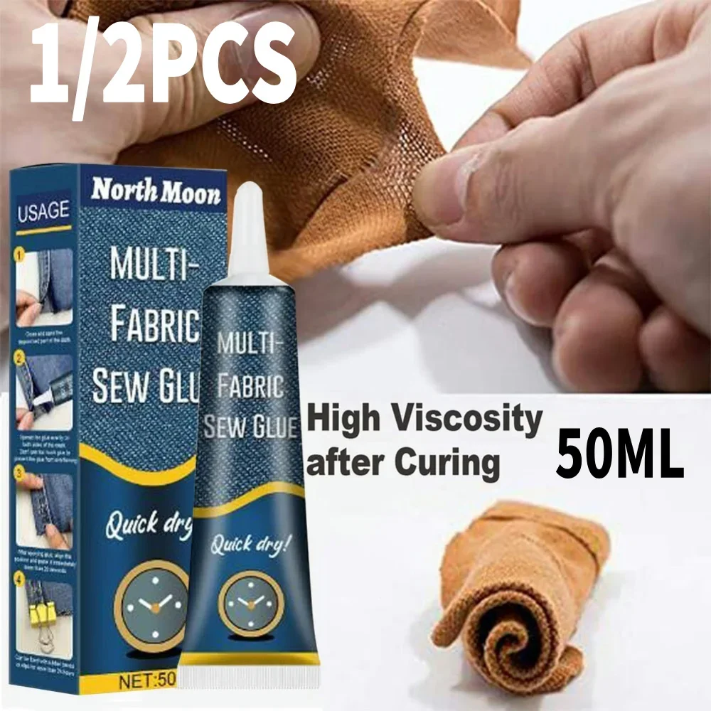 50ml Sew Glue Fabric Leather Fast Drying Glue Ultra-stick Sew Glue Kit ...