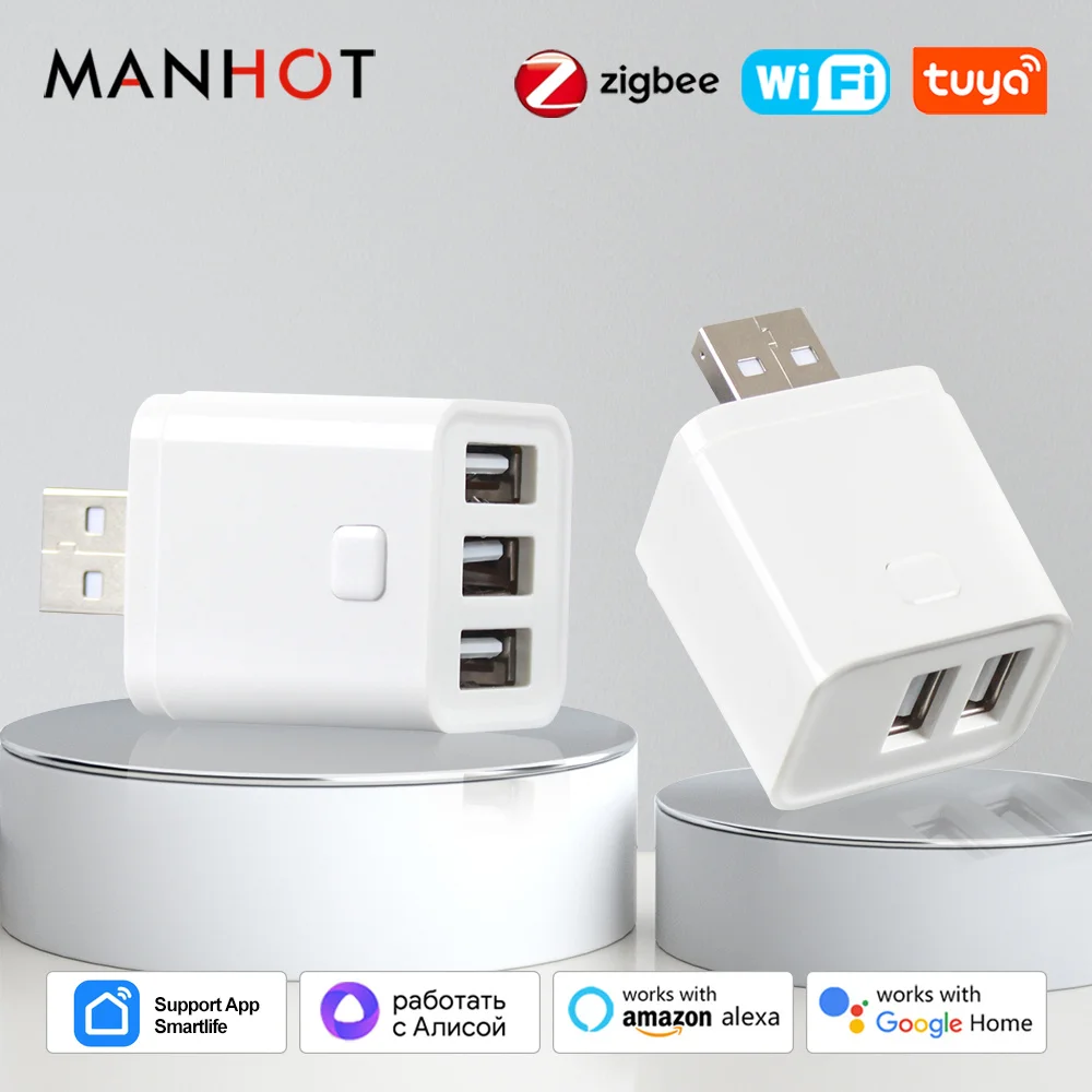 Tuya-WIFI-Zigbee-USB-1-2-3-Smart-Adaptor-Switch-5V-Mini-USB-Power ...