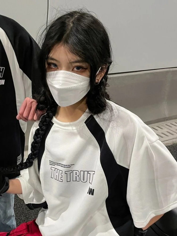 HOUZHOU-Kpop-Techwear-Oversized-Tshirts-Women-Hippie-Korean-Style ...