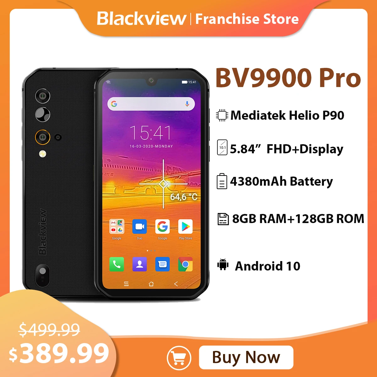 Blackview-90-New-Used-Phone-BV9900-Pro-Thermal-Camera-4G-Mobile-Phone ...