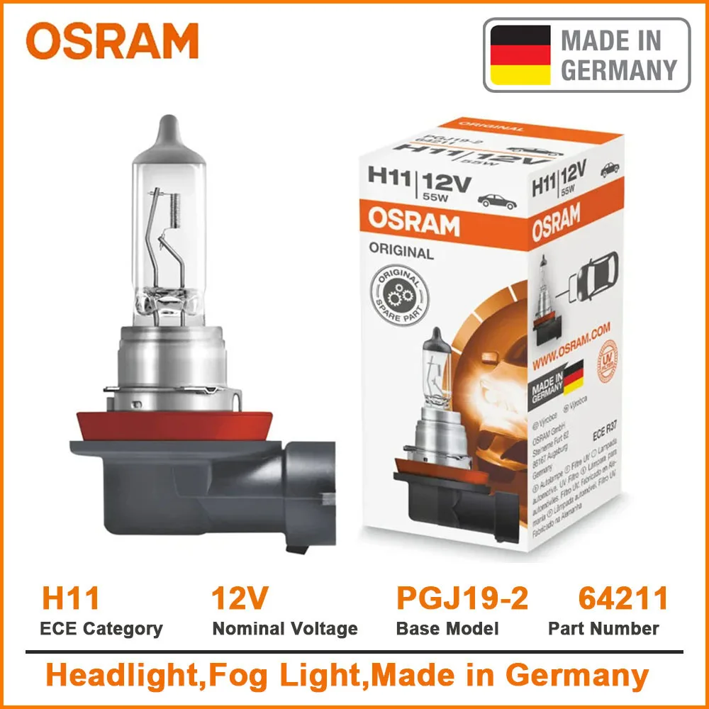 OSRAM-faro-hal-geno-H11-64211-PGJ19-2-l-mpara-antiniebla-de-12V-55W ...