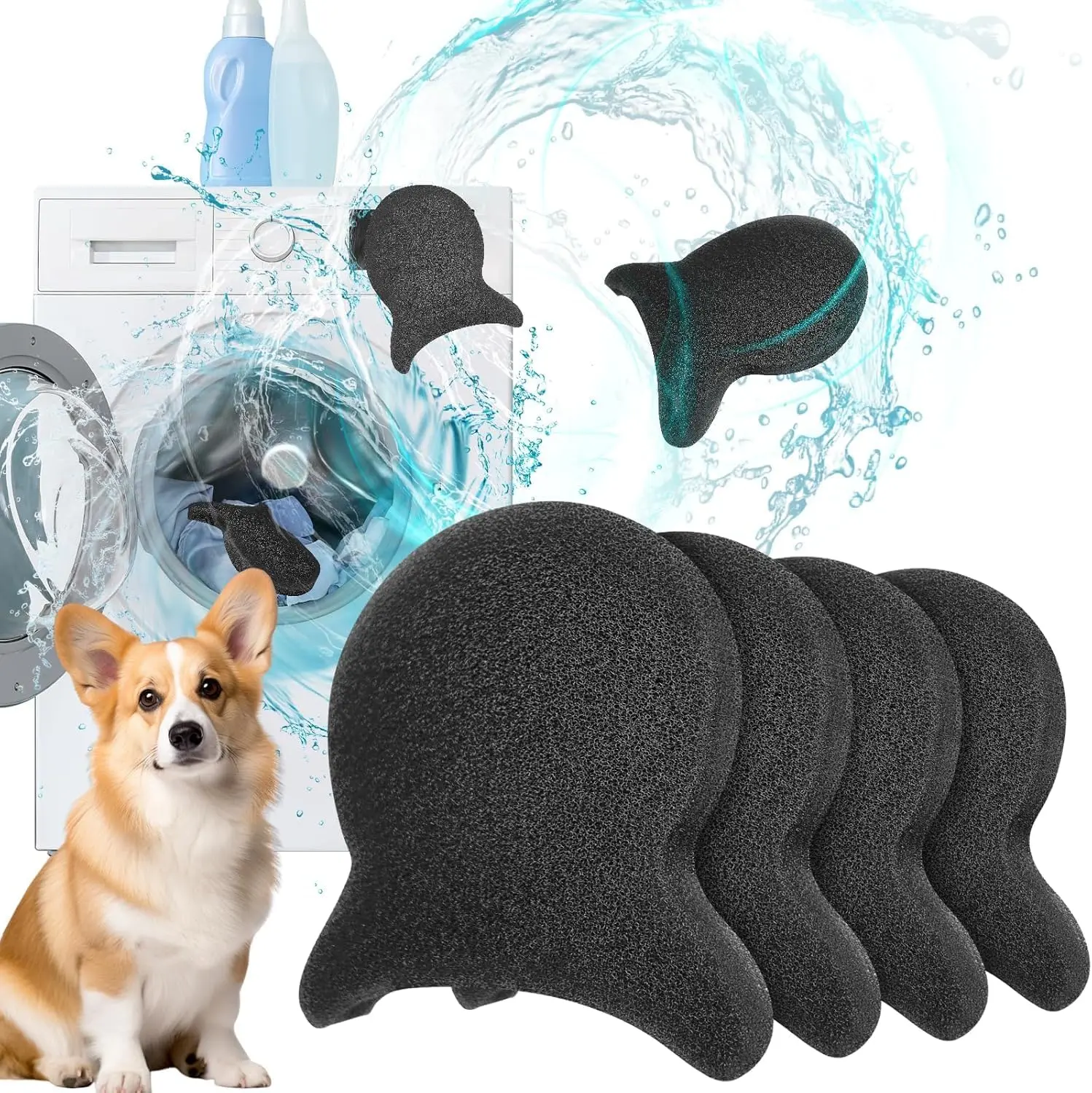 Pet hair remover for laundry effectively removing pet hair fluff and ...
