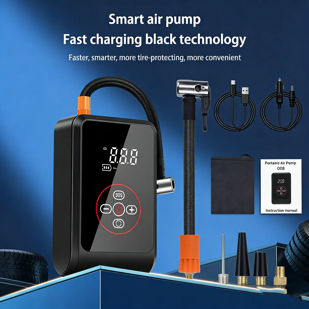 Portable Wireless Air Pump Smart Multifunctional Digital Car Inflation ...