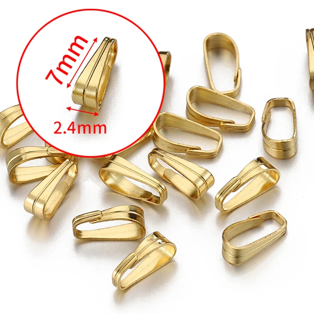 Fermoirs à boucle en acier inoxydable, pour pendentifs, connecteurs à ...