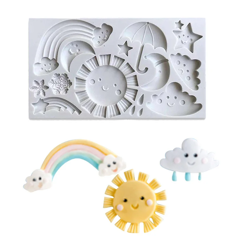 Aouke Cute Cartoon Weather Mold Kitchen DIY Cake Baking Decorative ...