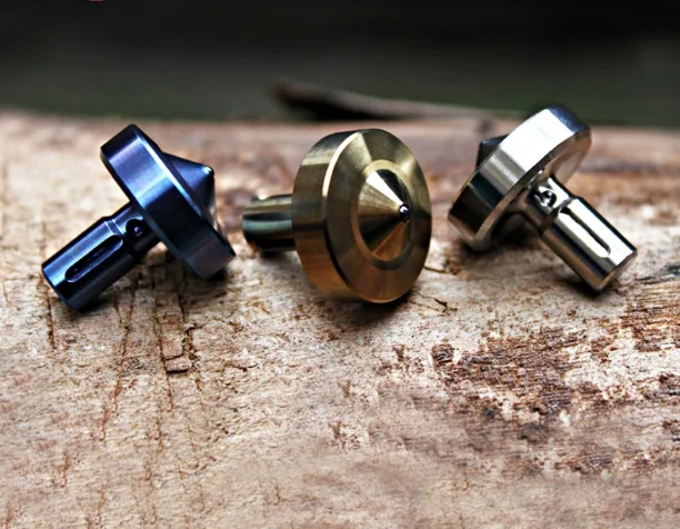 New 1PC Titanium Alloy Hand Twisting Spinning Top Gyroscope Ceramic ...