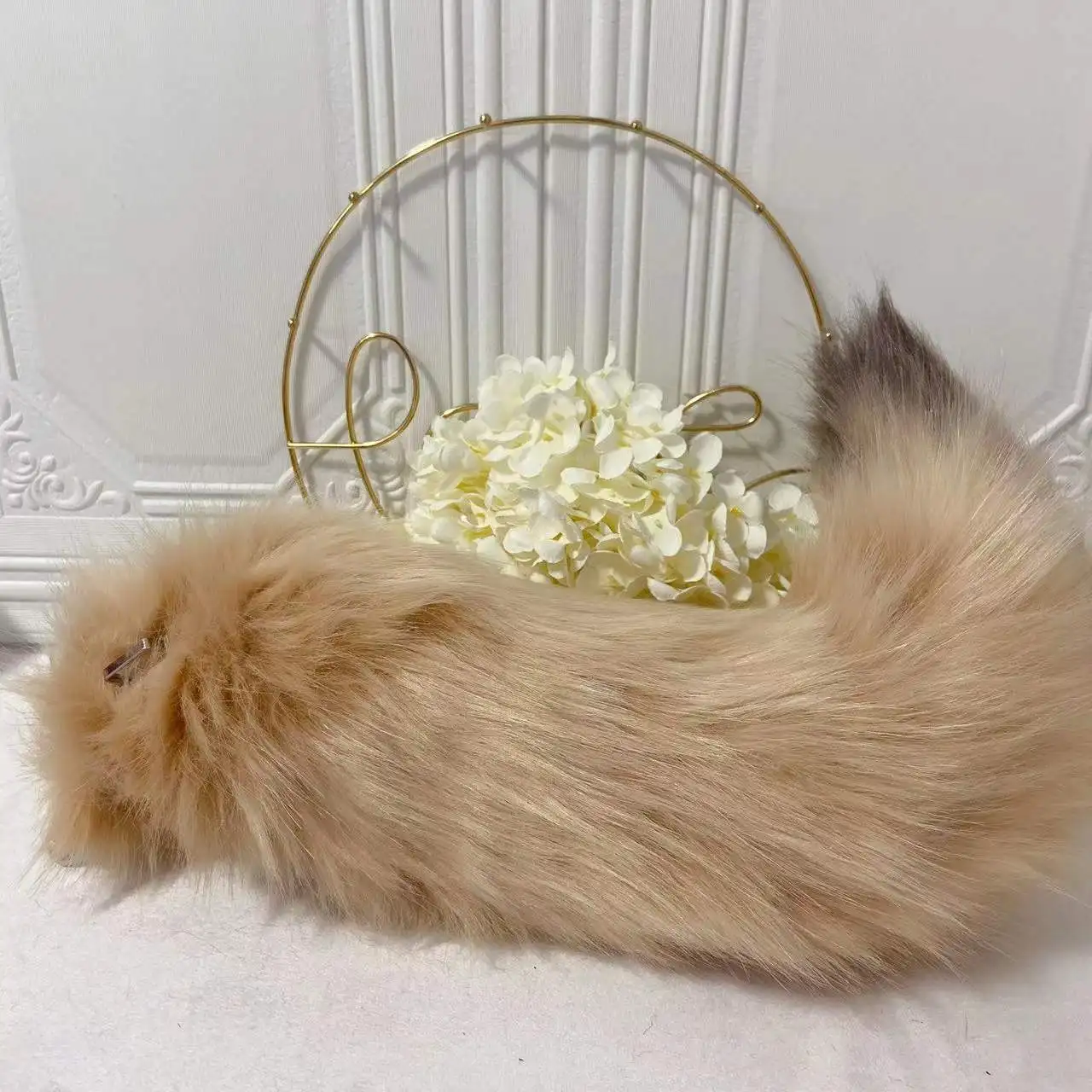 Anime Girl With Cat Ears And Wolf Tail