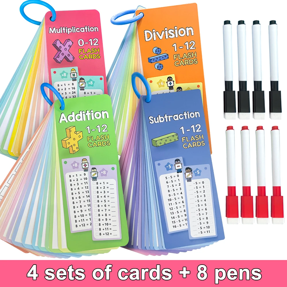 Montessori-Maths-Table-Cards-Set-Educational-Math-Flashcards-Self-Check ...