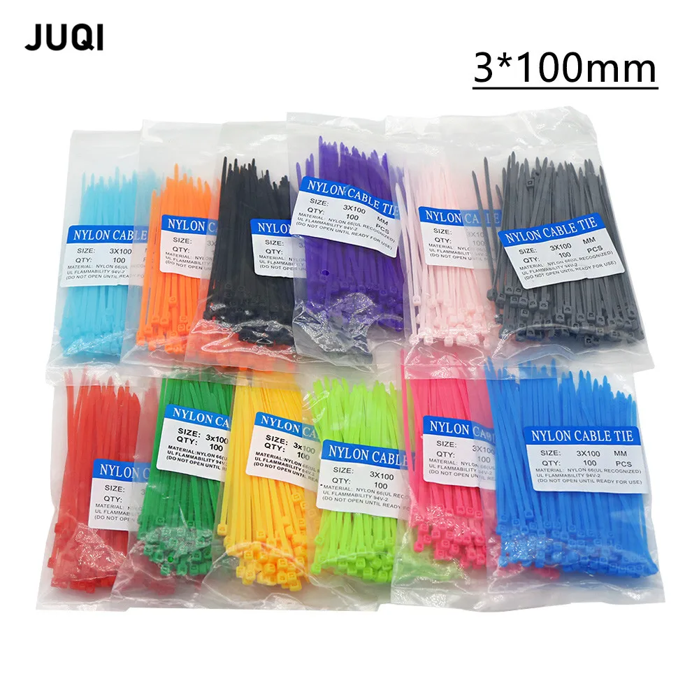 100pcs-3-100-mm-width-2-5mm-Self-Locking-Plastic-Nylon-Cable-Ties-Cable ...