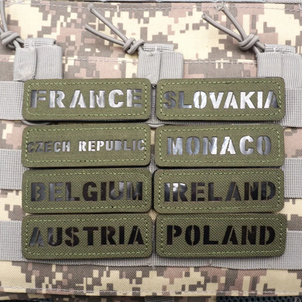 Night Reflective Russia Ukraine Military Tactical Embroidered Patches ...