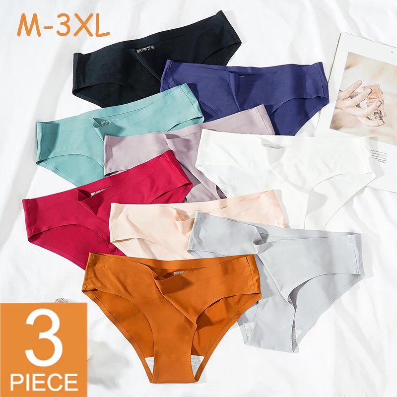 3Pcs-Set-Solid-Women-s-Panties-Sexy-Seamless-Underwear-Breathable-Ice ...
