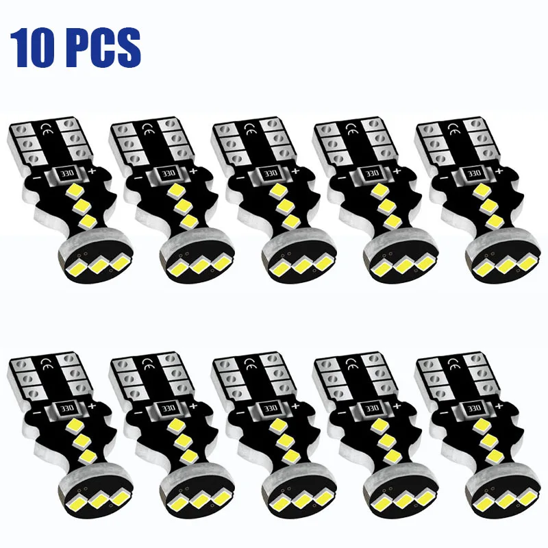 10x-W5W-T10-Led-Bulbs-Canbus-9-SMD-6000K-168-194-Led-5w5-Car-Interior ...