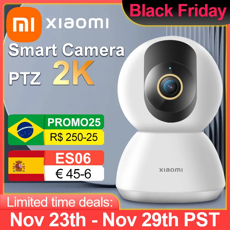 Xiaomi-Mi-Cam-ra-de-surveillance-intelligente-2K-HD-1296p-dispositif-de ...