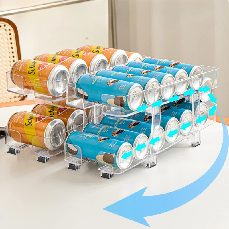 Stackable-Refrigerator-Organizer-Bins-Pop-Soda-Can-Dispenser-Beverage ...