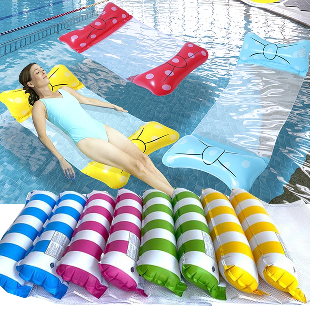 Summer-PVC-Inflatable-Foldable-Floating-Row-Swimming-Pool-Water-Hammock ...