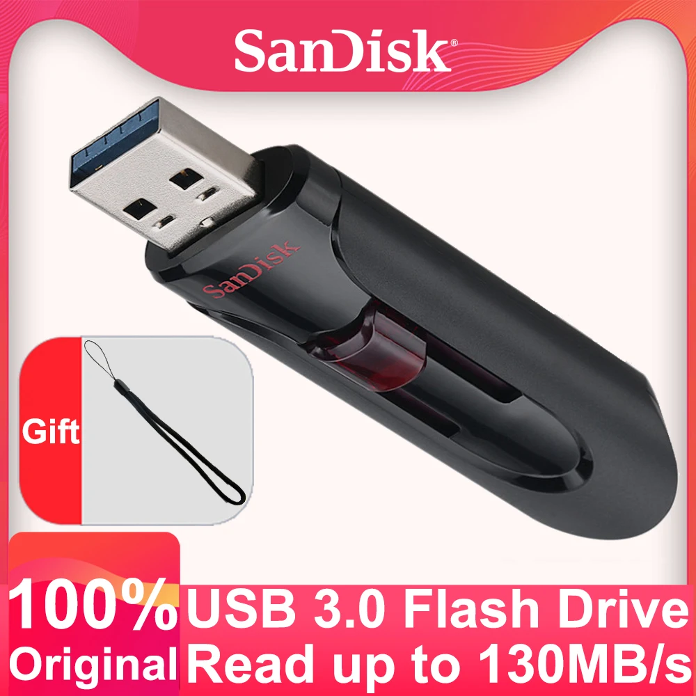 100% original 256gb usb 3.0 pen drives sandisk 128gb usb flash drive alta velocidade usb3.0 64gb ...