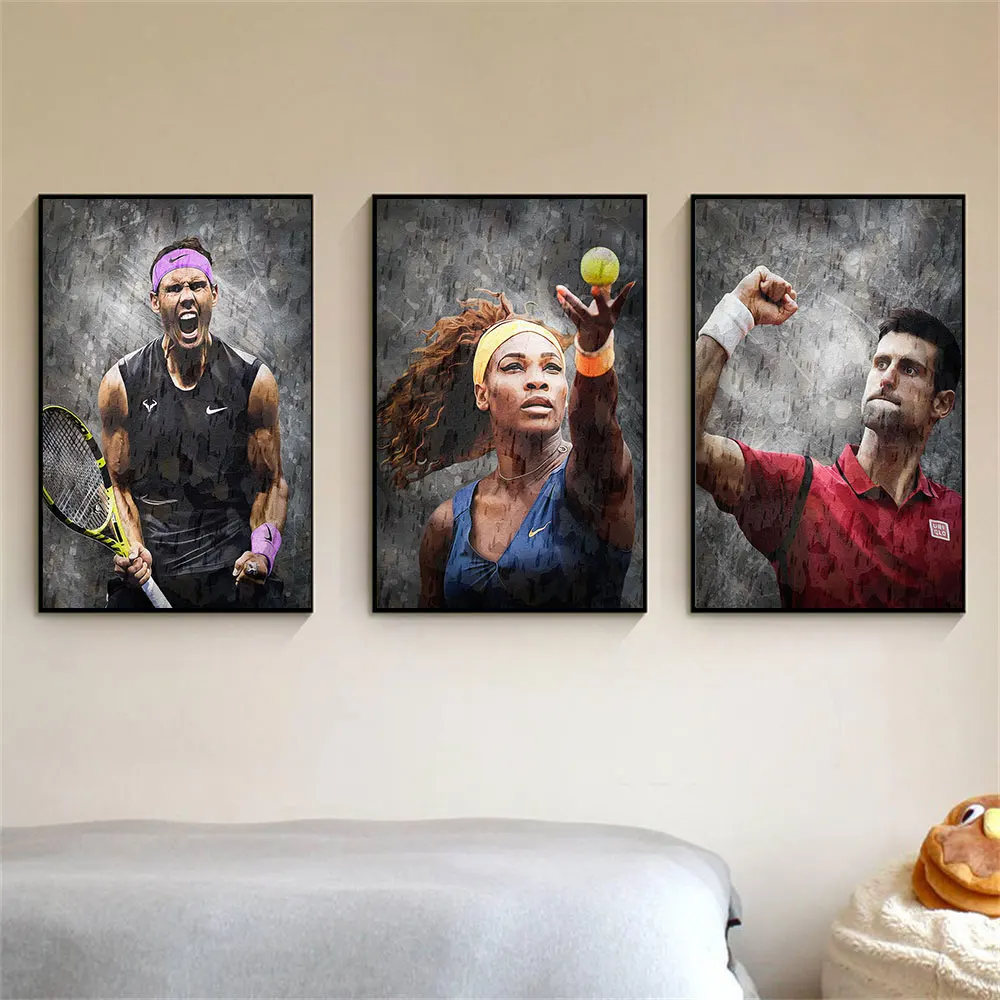 Tennis-Player-Poster-Print-Williams-Sharapova-Canvas-Paintings-Abstract ...