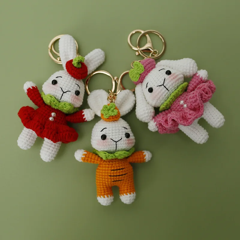 Knitting Crocheting Bunnies | Cotton Decoration Girt | Cotton Hang ...
