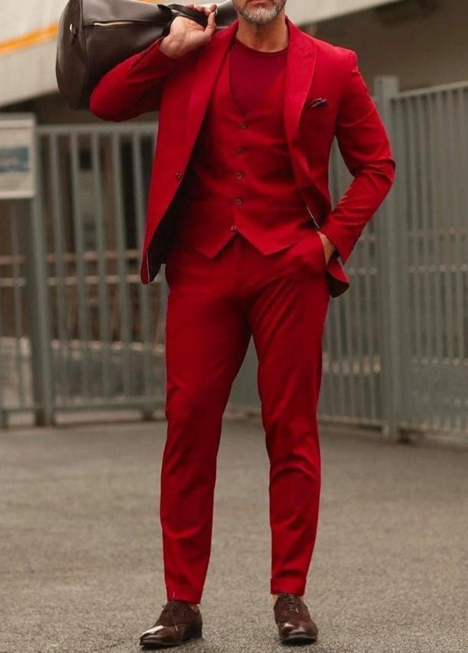 Wedding Red Suits Men | Suit Male Red Wedding | Apparel Red Suits Men ...