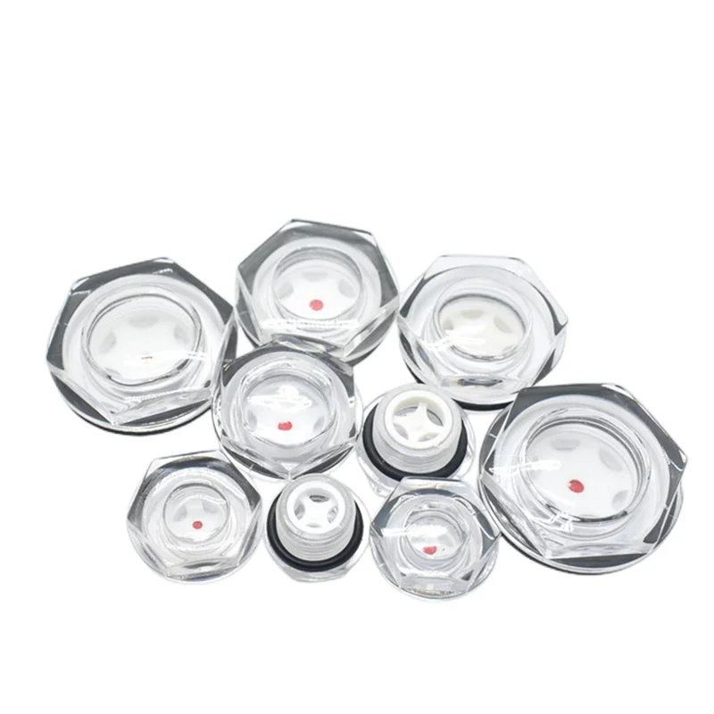 Plexiglass-hexagonal-oil-gauge-Round-screw-in-oil-window-Oil-sight ...