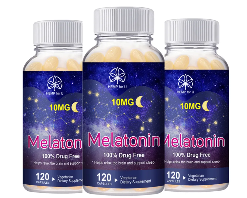 Lukaree 10Mg Melatonin Capsule Better Sleep Help Sleep Pineal Hormone ...