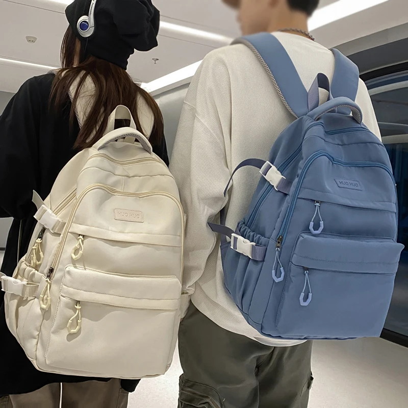 Couple Style Backpacks Large Capacity School Bags for Teenagers Casual ...