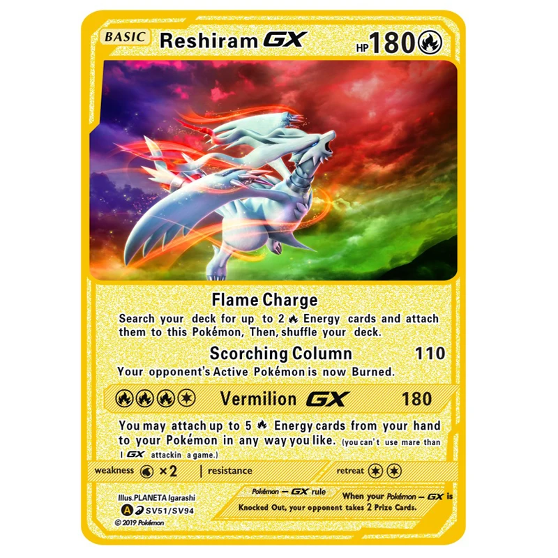 Pokemon Reshiram Card Ex
