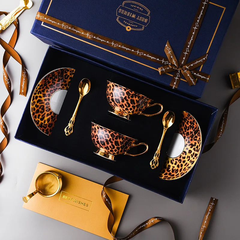 Premium-European-Leopard-Coffee-Cup-and-Dish-Exquisite-Couple-Cup-Set ...