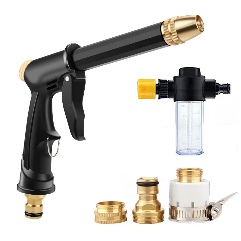 Portable Car Wash High Pressure Water Spray Gun Sprinkler Foam Water ...