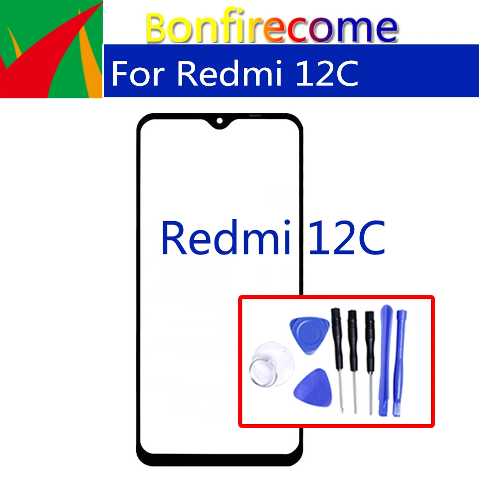 For-Xiaomi-Redmi-12-Touch-Screen-Panel-Front-Outer-Glass-Lens-LCD-Glass ...