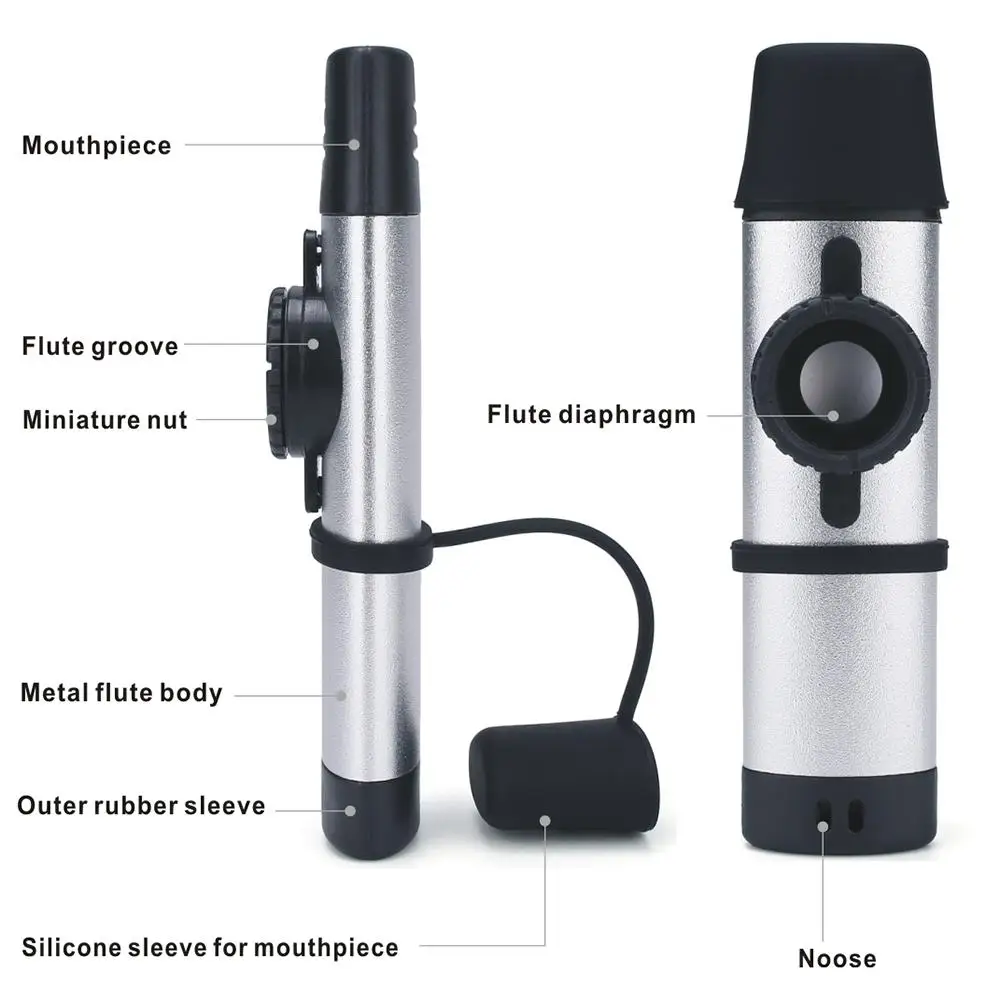 Portable Professional Aluminum Kazoo With Spare Membrane Lightweight ...