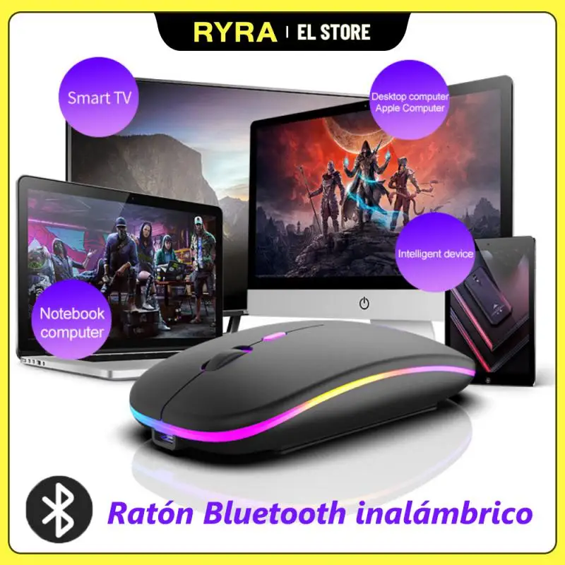 RYRA-Rechargeable-Wireless-Mouse-RGB-Bluetooth-Mouse-Computer-2-4Ghz ...