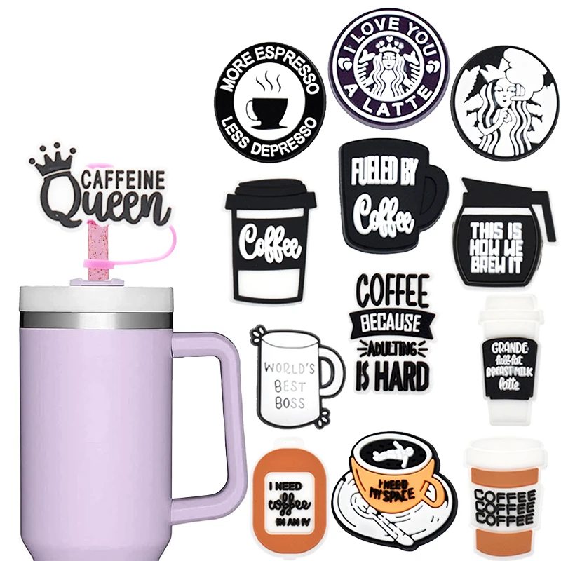 1PCS-Coffee-straw-cap-PVC-coffeine-drinking-straw-toppers-for-tumblers ...