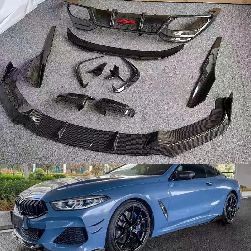 For BMW 840i 850i G14 G15 G16 19 -23 Real Carbon Fiber Front Bumper Lip ...
