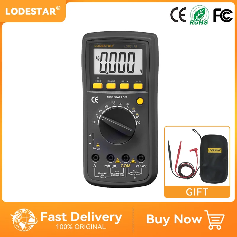 LODESTAR-LD9801A-LD9807B-Digital-Multimeter-DC-AC-Voltage-Current ...