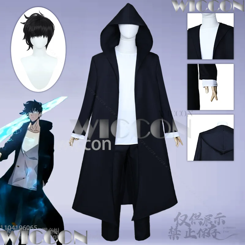 Sung Jin-woo Cosplay Soolo Anime Leveling Costume High Quality Black ...